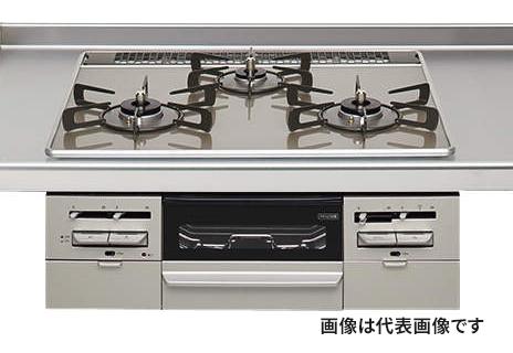 ●クリナップ ガスコンロ【ZGGRK6R24FSS-A】ガラストップコンロ シルバー/シルバー 水無両面焼きグリル〔FA〕