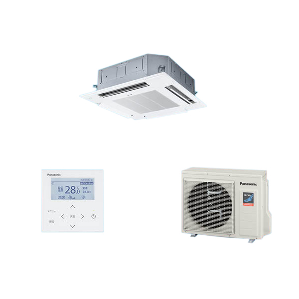 ●βパナソニック 業務用エアコン【PA-P63U7GB】4方向天井カセット形 XEPHY Premium(ハイグレード) シングル エコナビ 三相200V P63形 2.5馬力相当