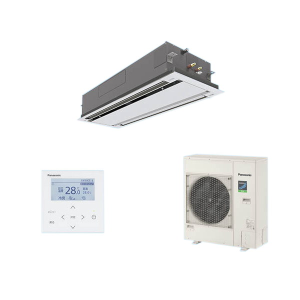 ●βパナソニック 業務用エアコン【PA-P112L7HB】2方向天井カセット形 XEPHY Eco(高効率タイプ) シングル エコナビ 三相200V P112形 4.0馬力相当