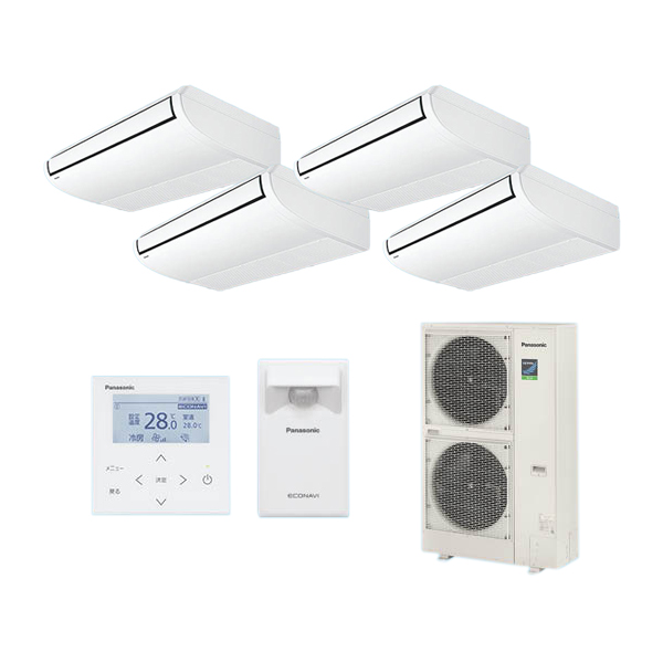 ●βパナソニック 業務用エアコン【PA-P280T7HVB】[分岐管セット] 天井吊形 XEPHY Eco(高効率タイプ) 同時ダブルツイン エコナビ 三相200V P280形 10.0馬力相当