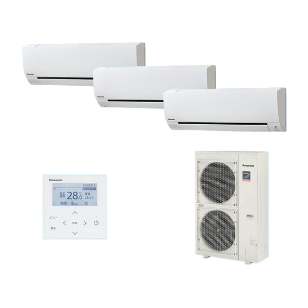 ●βパナソニック 業務用エアコン【PA-P140K7GTB】[分岐管セット] 壁掛形 同時トリプル エコナビ(ワイヤード) 三相200V P140形 5.0馬力相当