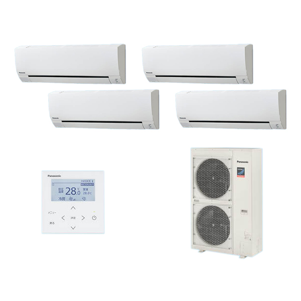 ●βパナソニック 業務用エアコン【PA-P160K7GVB】[分岐管セット] 壁掛形 同時ダブルツイン エコナビ(ワイヤード) 三相200V P160形 6.0馬力相当