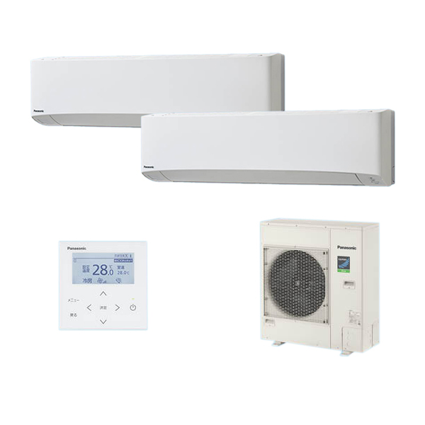 ●βパナソニック 業務用エアコン【PA-P160K7HDB】[分岐管セット] 壁掛形 同時ツイン エコナビ(ワイヤード) 三相200V P160形 6.0馬力相当