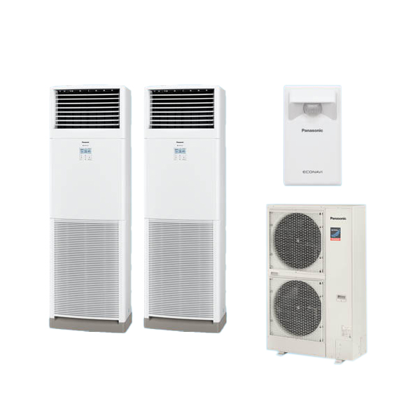 ●βパナソニック 業務用エアコン【PA-P224B7GDB】[分岐管セット] 床置形(スリム形) 同時ツイン エコナビ 三相200V P224形 8.0馬力相当