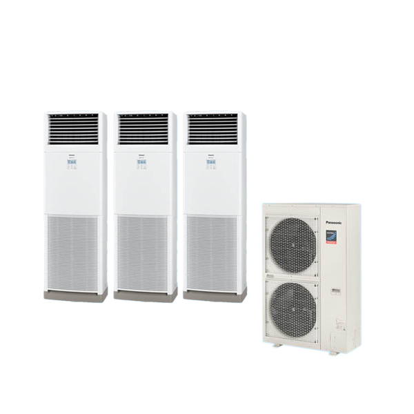 ●βパナソニック 業務用エアコン【PA-P160B7GTNB】[分岐管セット] 床置形(スリム形) 同時トリプル 標準 三相200V P160形 6.0馬力相当