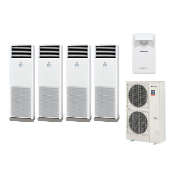●βパナソニック 業務用エアコン【PA-P224B7GVB】[分岐管セット] 床置形(スリム形) 同時ダブルツイン エコナビ 三相200V P224形 8.0馬力相当