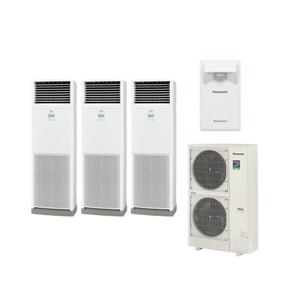 ●βパナソニック 業務用エアコン【PA-P224B7HTB】[分岐管セット] 床置形(スリム形) 同時トリプル エコナビ 三相200V P224形 8.0馬力相当