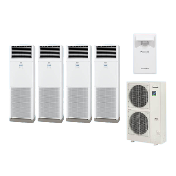 ●βパナソニック 業務用エアコン【PA-P280B7HVB】[分岐管セット] 床置形(スリム形) 同時ダブルツイン エコナビ 三相200V P280形 10.0馬力相当