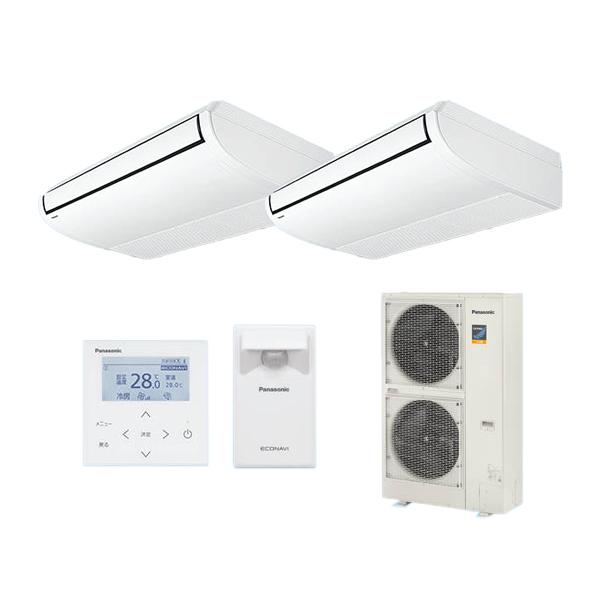 ●βパナソニック 業務用エアコン【PA-P160T7KDB】[分岐管セット] 天井吊形 フル暖 同時ツイン エコナビ 三相200V P160形 6.0馬力相当