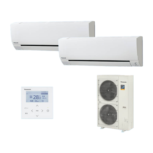 ●βパナソニック 業務用エアコン【PA-P112K7KDB】[分岐管セット] 壁掛形 フル暖 同時ツイン エコナビ(ワイヤード) 三相200V P112形 4.0馬力相当