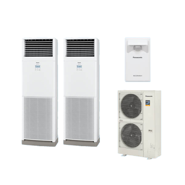 ●βパナソニック 業務用エアコン【PA-P160B7KDB】[分岐管セット] 床置形(スリム形) フル暖 寒冷地向け 同時ツイン エコナビ 三相200V P160形 6.0馬力相当