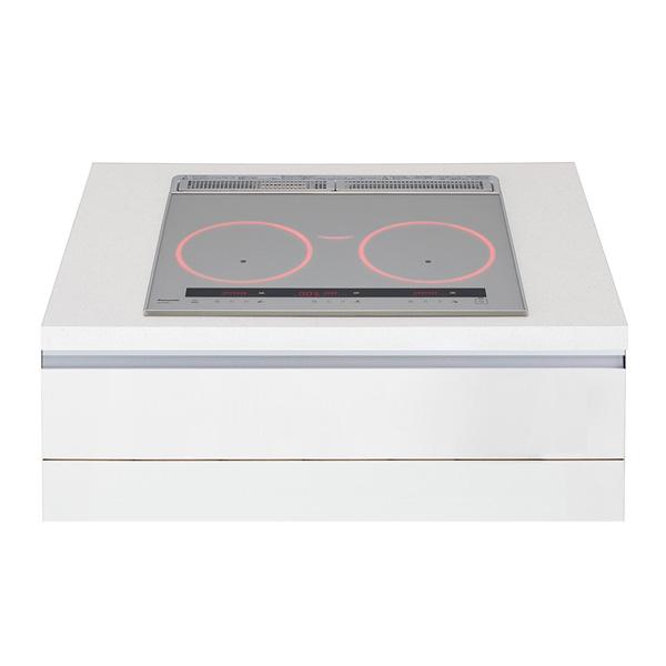 ●u.パナソニック IHクッキングヒーター【KZ-XS30C】3口IHタイプ シンプル操作&ラクラクお手入れ 鉄・ステンレス対応 シルバー