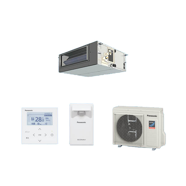 ●βパナソニック 業務用エアコン【PA-P56FE7GBC】ビルトインオールダクト形 XEPHY Premium(ハイグレード) シングル エコナビ 三相200V 2.3馬力相当