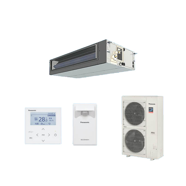 ●βパナソニック 業務用エアコン【PA-P160FE7GBC】ビルトインオールダクト形 XEPHY Premium(ハイグレード) シングル エコナビ 三相200V 6.0馬力相当