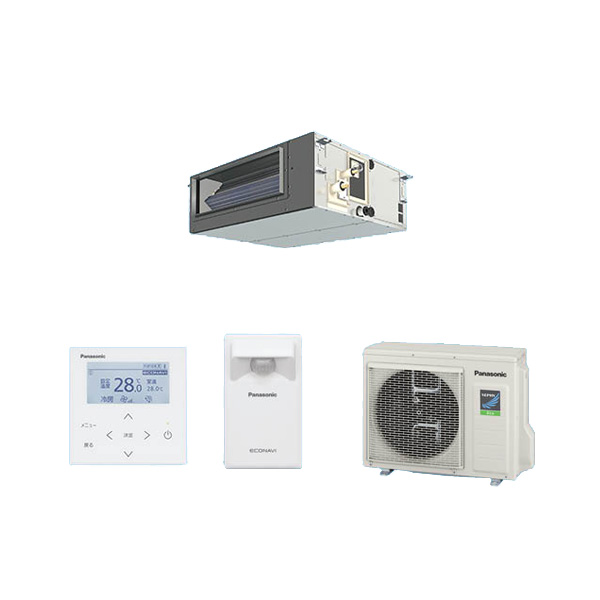 ●βパナソニック 業務用エアコン【PA-P50FE7HBC】ビルトインオールダクト形 XEPHY Eco(高効率タイプ) シングル エコナビ 三相200V 2.0馬力相当
