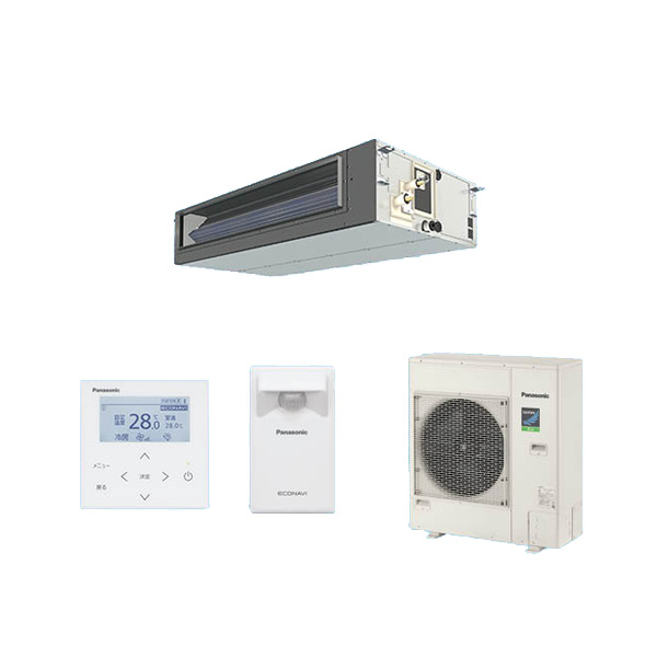 ●βパナソニック 業務用エアコン【PA-P140FE7HBC】ビルトインオールダクト形 XEPHY Eco(高効率タイプ) シングル エコナビ 三相200V 5.0馬力相当
