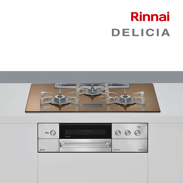 π●リンナイ ガスビルトインコンロ【RHS72W38M12VNSTW】デリシア AC100V スパークリングカッパー 75cm ザ・ココットラウンド付属〔GH〕