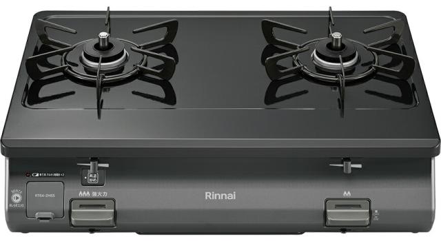 ●リンナイ ガステーブルコンロ【RT64-2H6S】スタンダードタイプ ワンピーストップ 標準幅59cmタイプ グリルなし〔GI〕