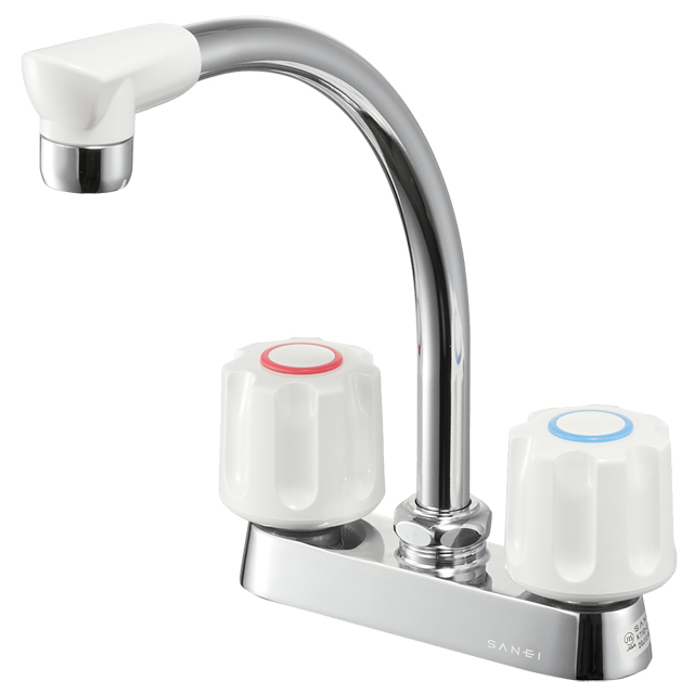 15時迄出荷OK！≦三栄水栓/SANEI 【K71D-W】ツーバルブ台付混合栓 共用形の通販はau PAY マーケット - 家電と住設のイークローバー | au PAY マーケット－通販サイト