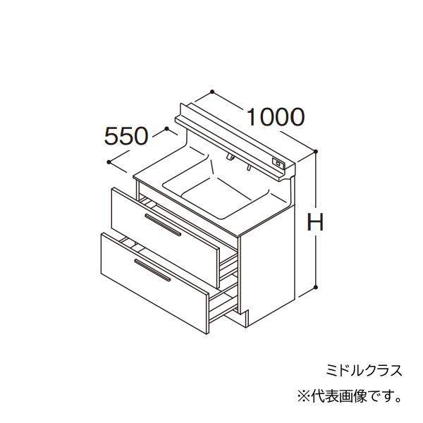 TOTO 【LDSFB100BCBCS2】洗面化粧台 ミドルクラス オクターブ 2段引き出し 右側回避+体重計収納あり カウンター高さ800 ...