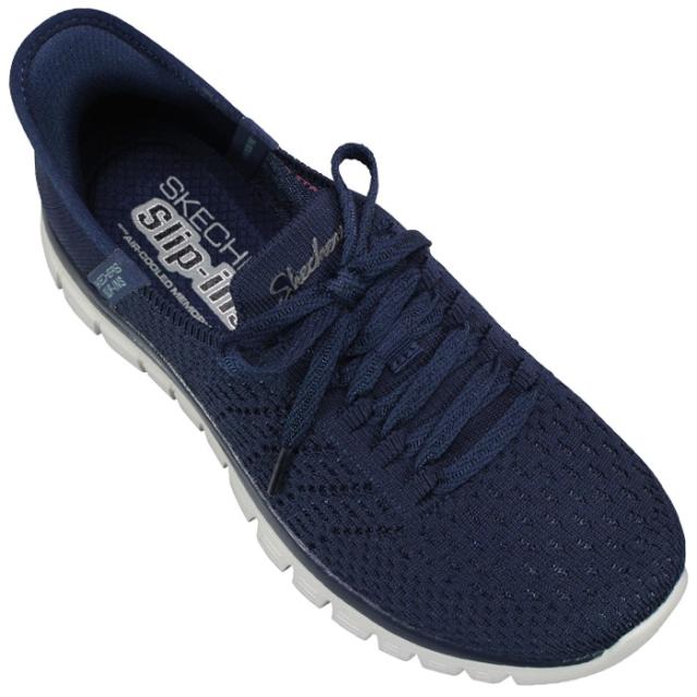 スケッチャーズ SKECHERS ハンズフリーシューズ スリップインズ グレースフル ファースト ブラッシュ 100736 ブラック・ネイビー・トープ 23cm〜24.5cm レディース スリッポン スリップイン スニーカー 靴 スケッチャーズ
