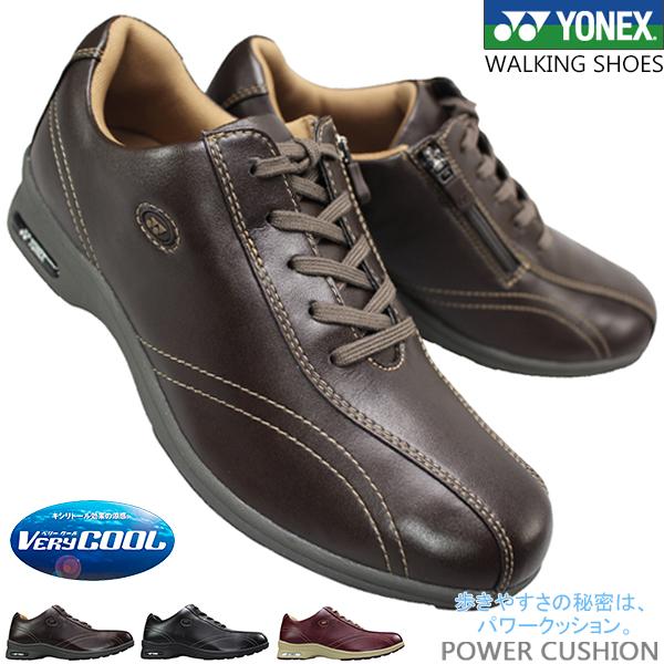 ヨネックス パワークッション ウォーキングシューズ SHWL30F ブラック レッド ダークブラウン 23cm〜24.5cm レディース スニーカー 紐靴