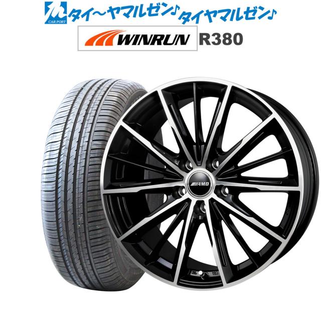 サマータイヤ ホイール4本セット BADX AMD G-Line SP ブラックポリッシュ 18インチ 7.0J WINRUN ウインラン R380 225/60R18 104V XL の通販 ...