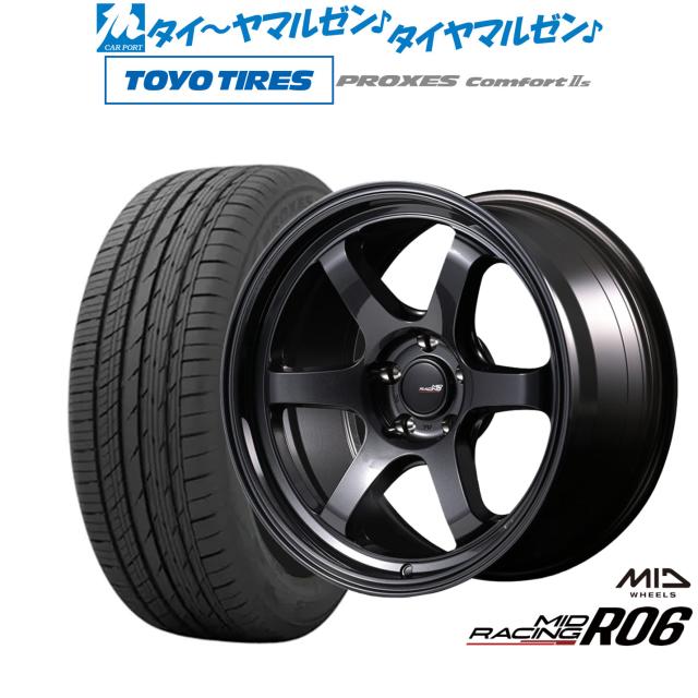 MID レーシング R06 18インチ 7.5J トーヨータイヤ プロクセス PROXES Comfort 2s (コンフォート 2s ...