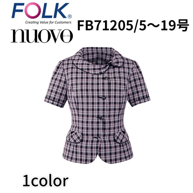FOLK nuovo フォーク ヌーヴォ  5号〜19号 オーバーブラウス レディース 事務服 オフィス ユニフォーム ビジネスカジュアル fb71205 宅配のみ