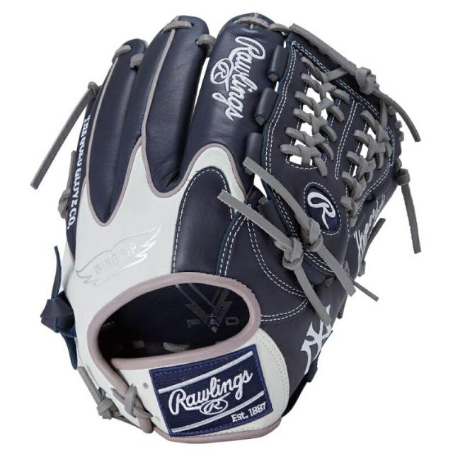 【型付無料】 ローリングス(Rawlings) 軟式グラブ HYPER TECH MLB オールフィールダー用 GR5HTMN55W-NYY