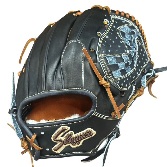 【型付/グラブ/袋/刺繍無料】 久保田スラッガー(KUBOTA SLUGGER) 硬式オーダーグラブ スポコバオリジナル KSG-MP19型 KSブラック 湯揉み型付け加工済み [ 型付け無料 硬式グラブ刺繍2ヶ所・グラブ袋刺繍無料(単色のみ)※縁取り・影付きの場合、1ヶ所+1100円(税込)]