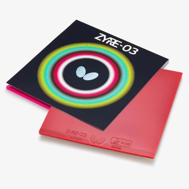 バタフライ(Butterfly) 卓球ラバー ザイア03 ハイテンション裏ラバー 回転重視 レッド ブラック 06140