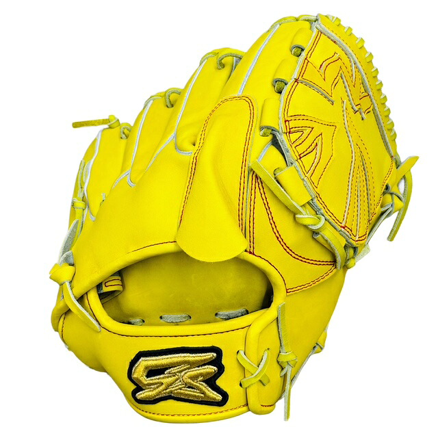 【型付/グラブ/袋/刺繍無料】 ジーエス(GS) 硬式グラブ 投手用 GS-EX002-LIME 右投げLH STライム [ 型付け無料 硬式グラブ刺繍2ヶ所・グラブ袋刺繍無料(単色のみ)※縁取り・影付きの場合、1ヶ所+1100円(税込)]