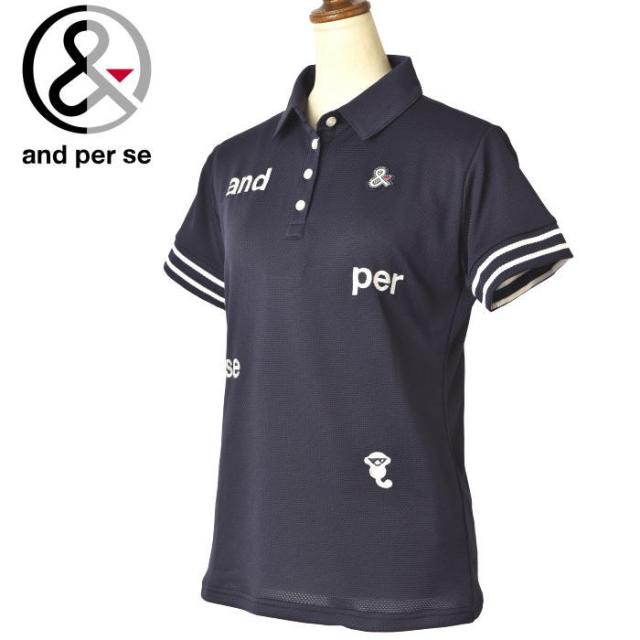 20％OFFセール！アンパスィ and per se ゴルフ 2024春夏新作 レディース 半袖ポロシャツ 服 ゴルフウェア