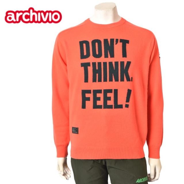 50％OFFセール！アルチビオ archivio ゴルフ 2024秋冬新作 メンズ カシミヤ ニットプルオーバー 服 ゴルフウェア