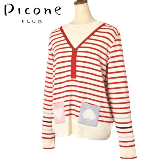 50％OFFセール！ピッコーネ クラブ PICONE CLUB ゴルフ 2024秋冬新作 レディース ニットプルオーバー 服 ゴルフウェア