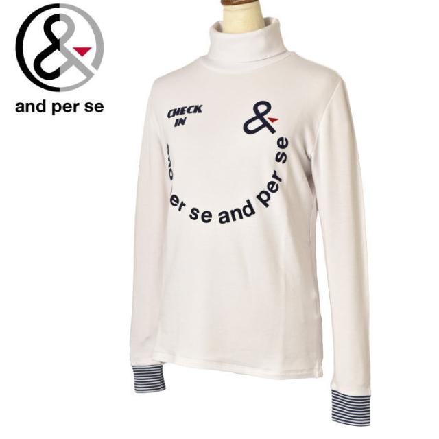 30％OFFセール！アンパスィ and per se ゴルフ 2023秋冬新作 レディース 長袖タートルネックシャツ 服 ゴルフウェア