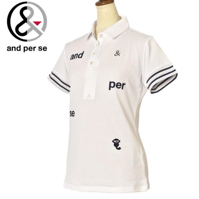 20％OFFセール！アンパスィ and per se ゴルフ 2024春夏新作 レディース 半袖ポロシャツ 服 ゴルフウェア