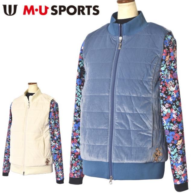 MUスポーツ M・U SPORTS ゴルフ 2025秋冬新作 レディース 中綿ジップアップベスト 服 ゴルフウェア