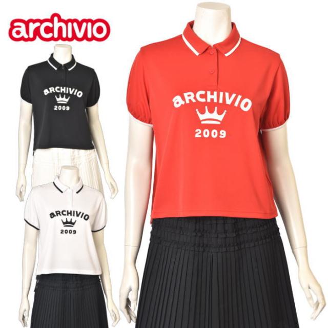 40％OFFセール！アルチビオ archivio ゴルフ 2025春夏新作 レディース 半袖ポロシャツ 服 ゴルフウェア アウトレット