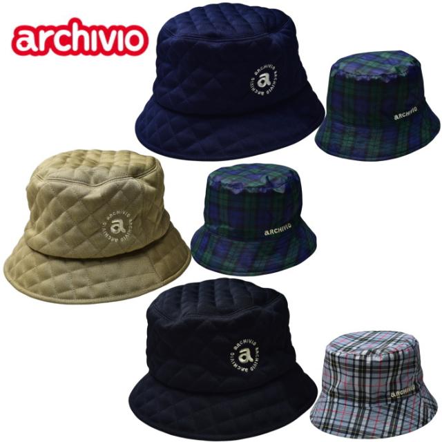 30％OFFセール！アルチビオ archivio ゴルフ 2025秋冬新作 レディース リバーシブルキルトハット アウトレット