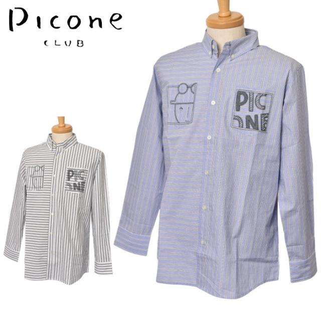 40％OFFセール！ ピッコーネ クラブ PICONE CLUB ゴルフ 2025春夏新作 メンズ 長袖ボタンダウンシャツ 服 ゴルフウェア アウトレット