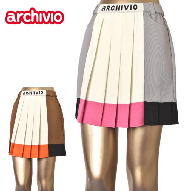 30％OFFセール！アルチビオ archivio ゴルフ 2025秋冬新作 レディース ニットプリーツスカート 服 ゴルフウェア アウトレット