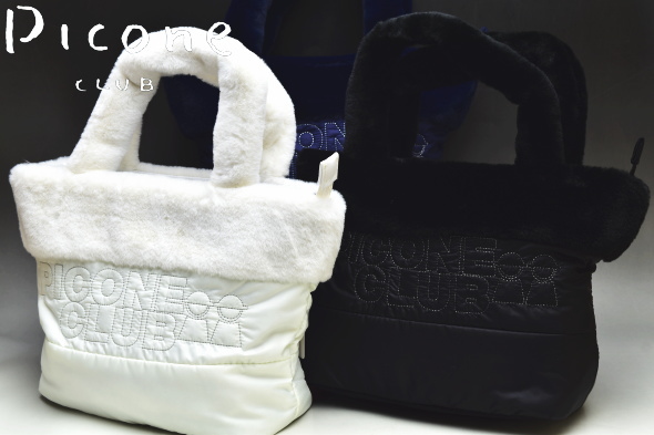 ピッコーネ クラブ PICONE CLUB ゴルフ 2024秋冬新作 レディース ファー×中綿カートバッグ
