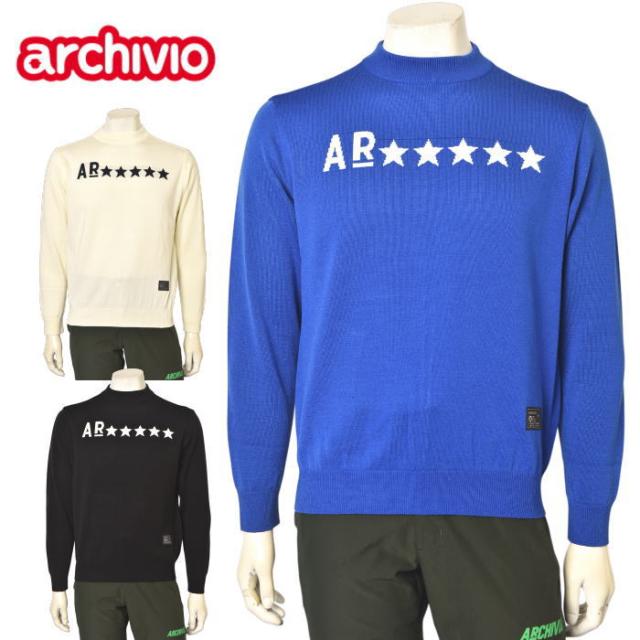 30％OFFセール！アルチビオ archivio ゴルフ 2025秋冬新作 メンズ ニットプルオーバー セーター 服 ゴルフウェア アウトレット