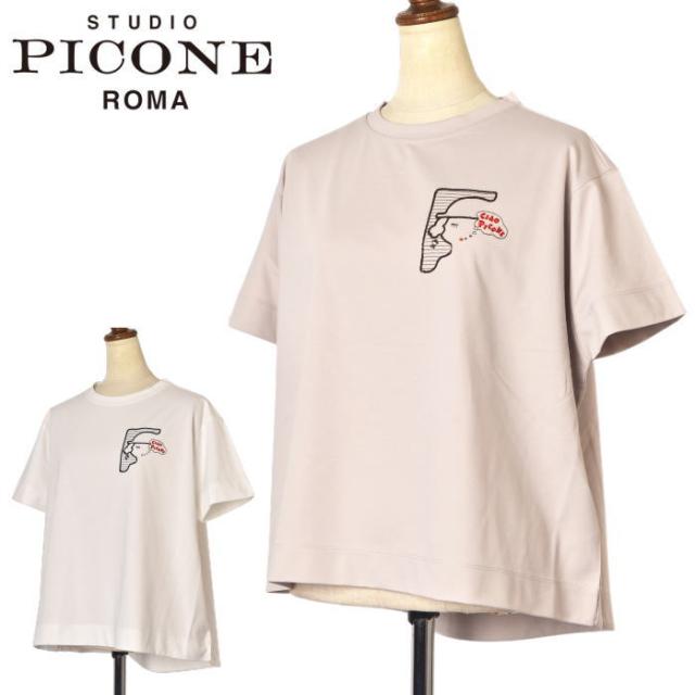 40％OFFセール！スタジオ ピッコーネ STUDIO PICONE ROMA 2025春夏新作 レディース 半袖プルオーバー カットソー アウトレット