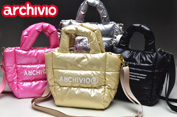 アルチビオ archivio ゴルフ 2024秋冬新作 レディース 2WAY中綿カートバッグ