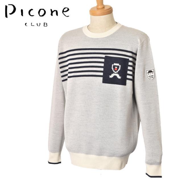 50％OFFセール！ピッコーネ クラブ PICONE CLUB ゴルフ 2024秋冬新作 メンズ ニットプルオーバー 服 ゴルフウェア