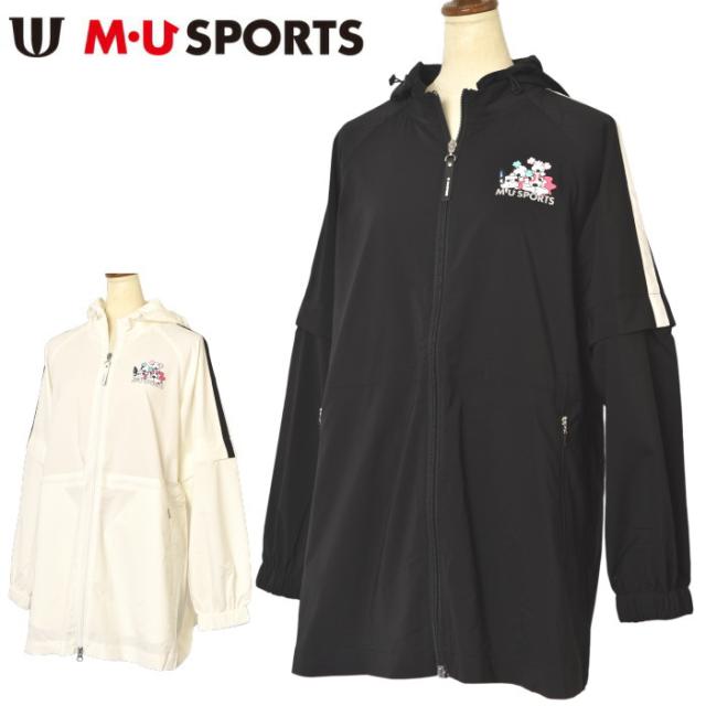 MUスポーツ M・U SPORTS ゴルフ 2025秋冬新作 レディース 2WAYフーディージップアップブルゾン 服 ゴルフウェア