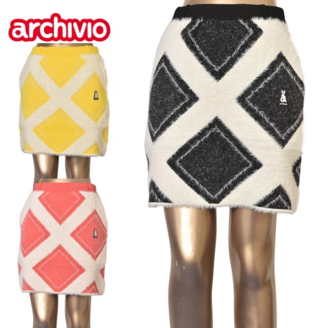 30％OFFセール！アルチビオ archivio ゴルフ 2025秋冬新作 レディース フェザーニットスカート 服 ゴルフウェア アウトレット